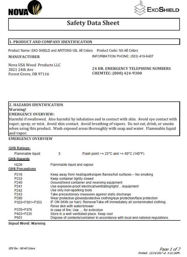 Download Nova Product Brochures and Specifications