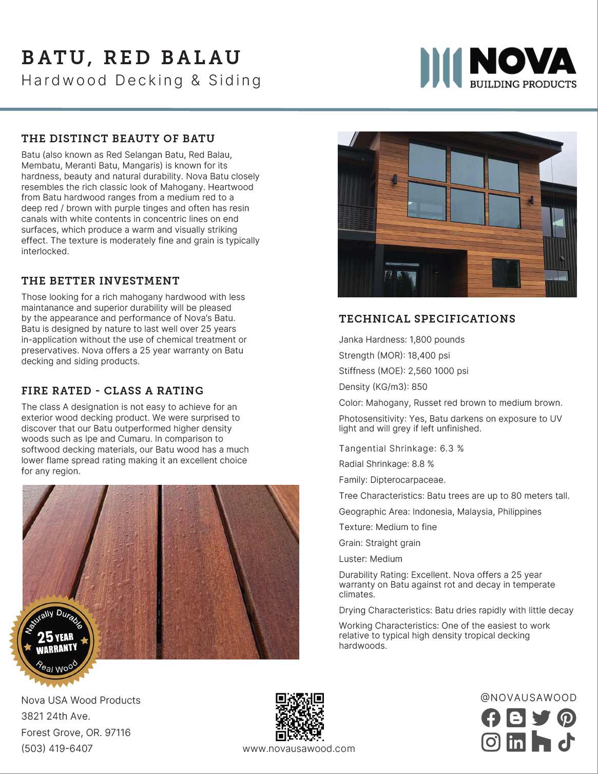 Batu, Red Balau Decking | Nova USA Wood