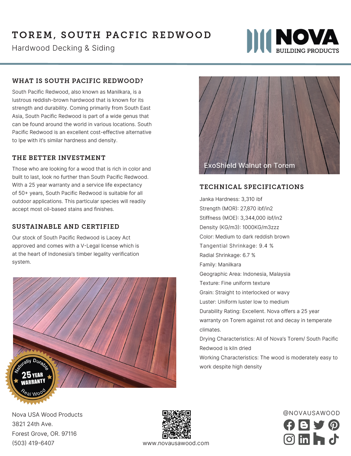 Download Nova Product Brochures and Specifications