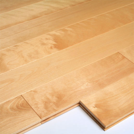 Birch Natural Hardwood Flooring Smooth 4.8"