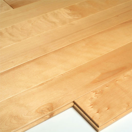 Birch Natural Hardwood Flooring Smooth 4.8"