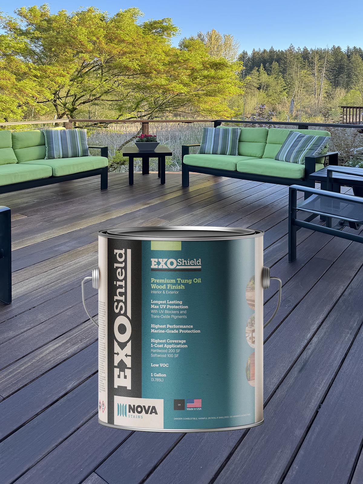 Best Exterior Wood Stain, ExoShield Tung Oil by Nova